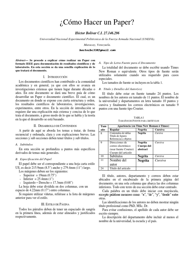 Cómo Hacer Un Paper - Héctor Bolívar | Descargar gratis PDF | Citación