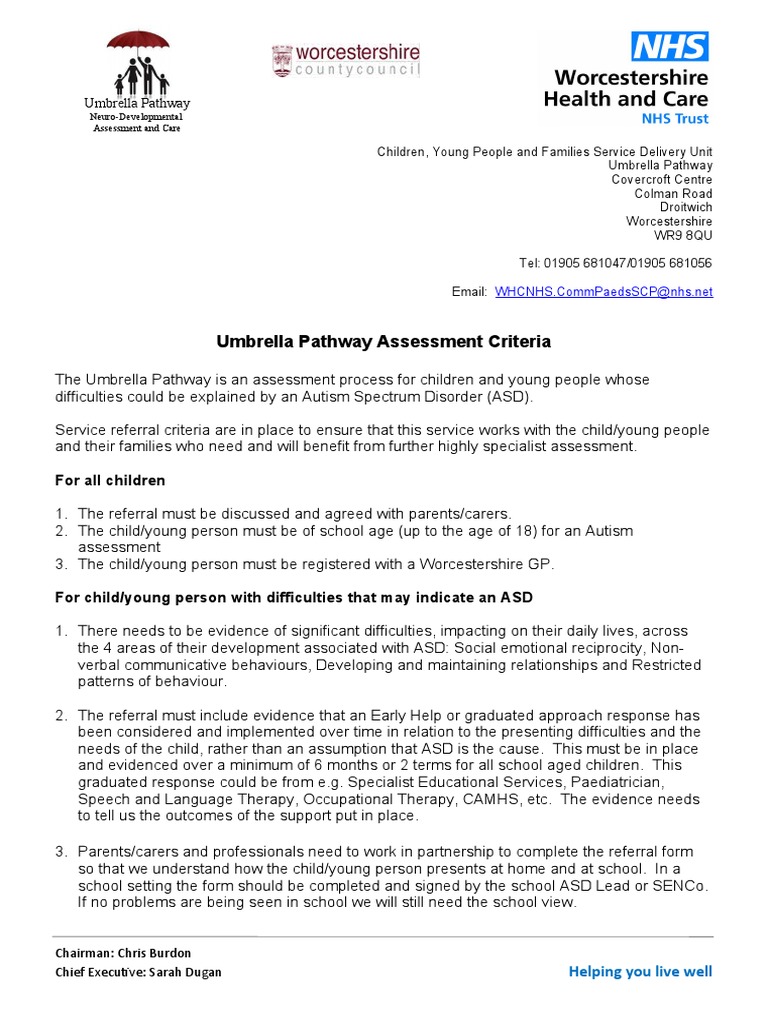 Autism Assessment Referral Guidelines | PDF
