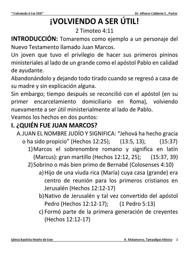 Volviendo A Ser Util | PDF