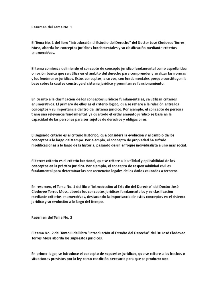 Resumen de Los Cinco Capítulos de Derecho | PDF