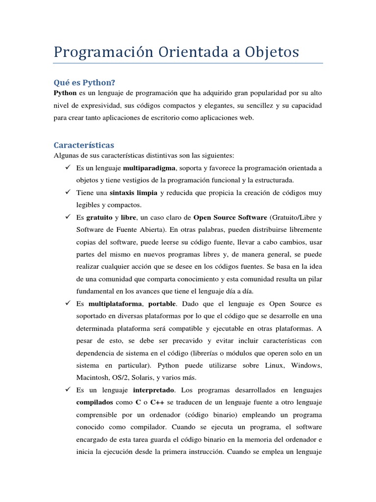 Introducción A Python Pdf Python Lenguaje De Programación Lenguaje De Programación