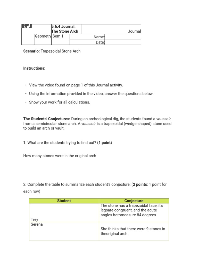 5.6.4 Journal - The Stone Arch (Journal) | PDF