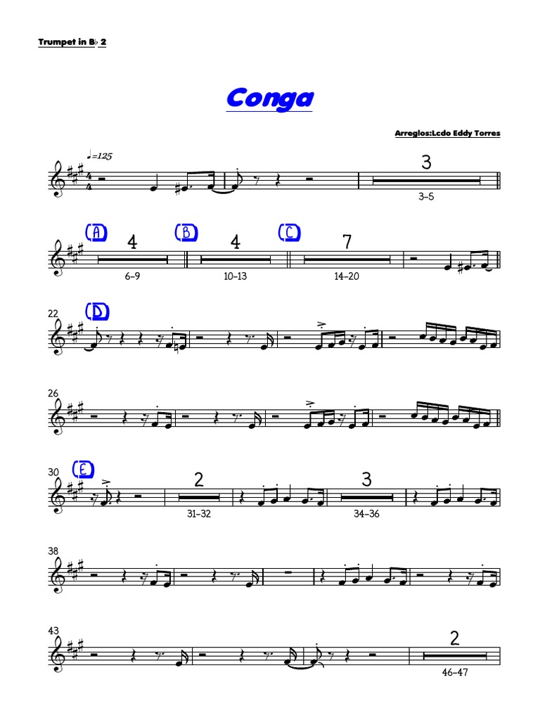 Conga Partituras - Trumpet in BB 2 | PDF