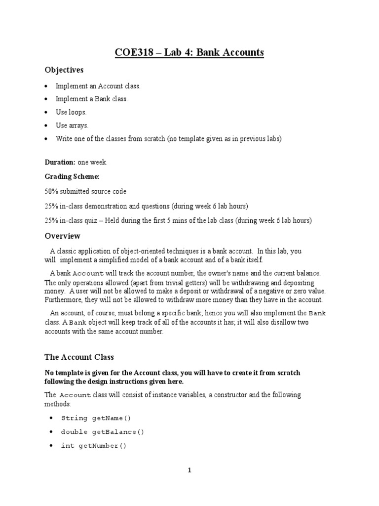 Lab 4 Pdf Programming Constructor Object Oriented Programming 5944