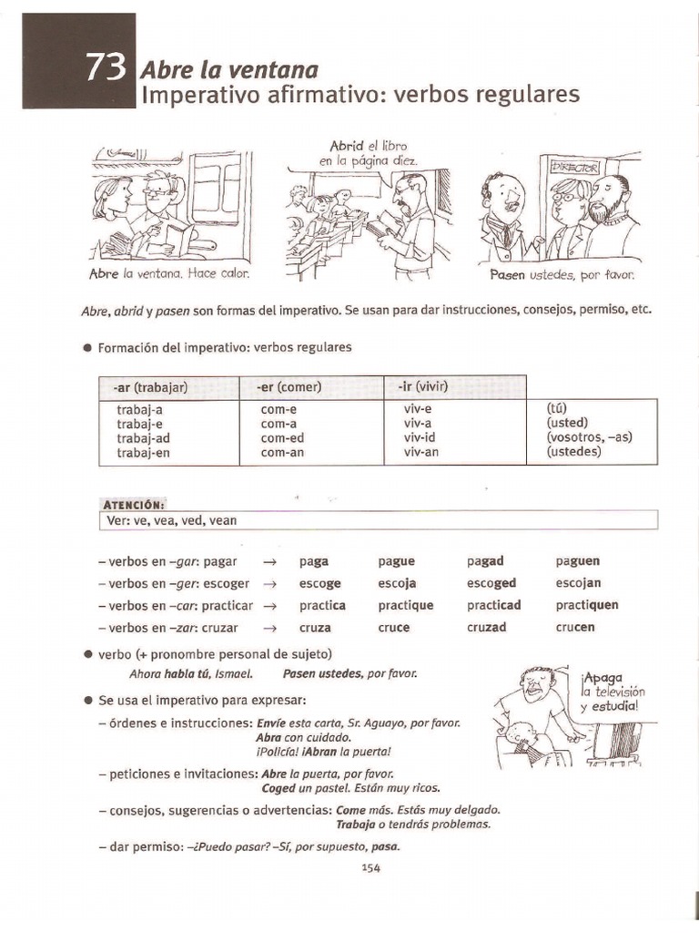 Ejercicios de Imperativo | PDF