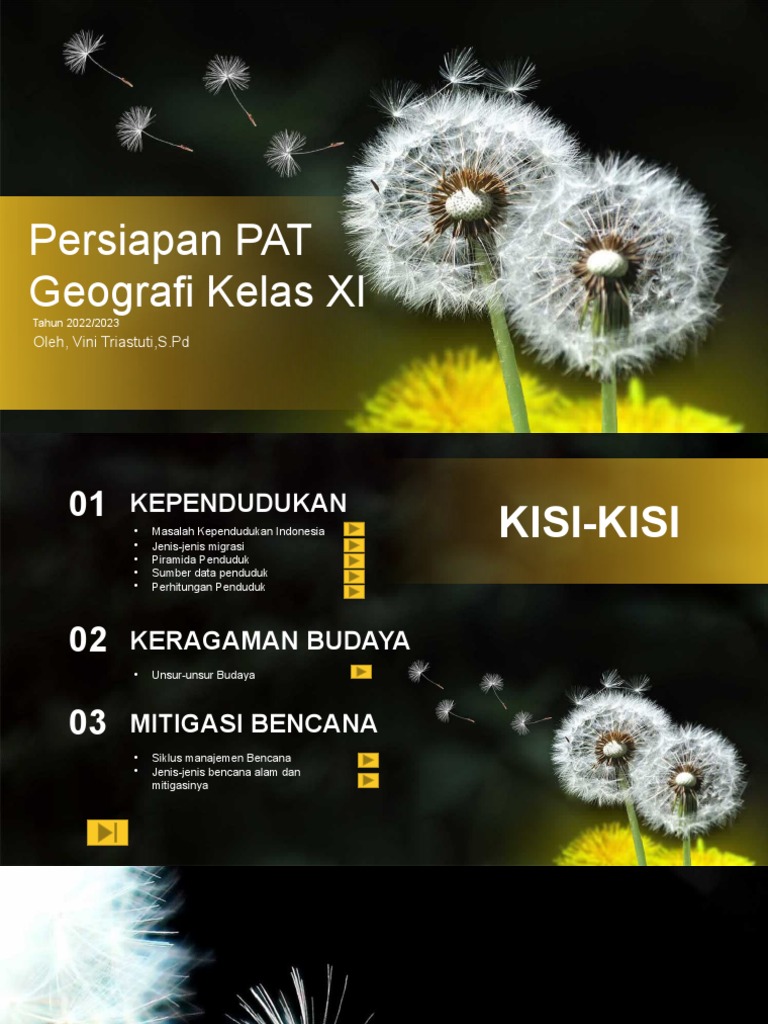Kisi Kisi Pat Geografi Kelas Xi Tahun 2023 | PDF