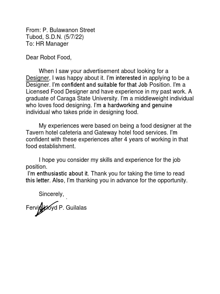 Sample Job Inquiry Letter | PDF