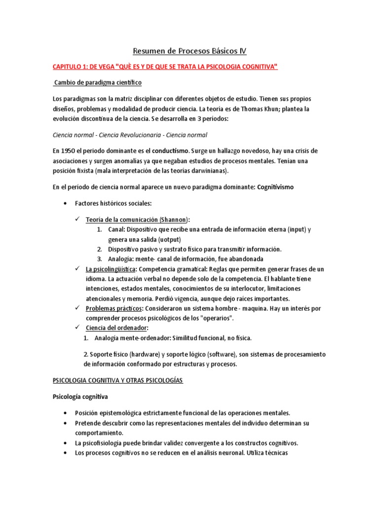 Resumen de Procesos Básicos IV | PDF