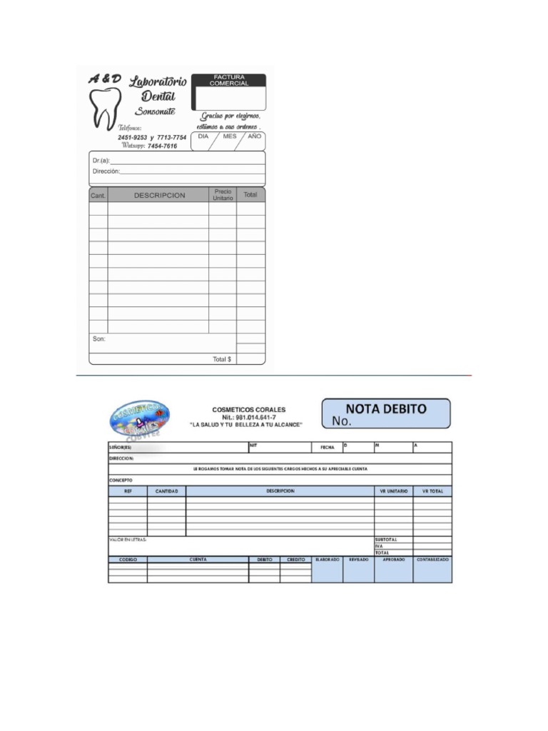 Documentos Comerciales Para Llenar | PDF
