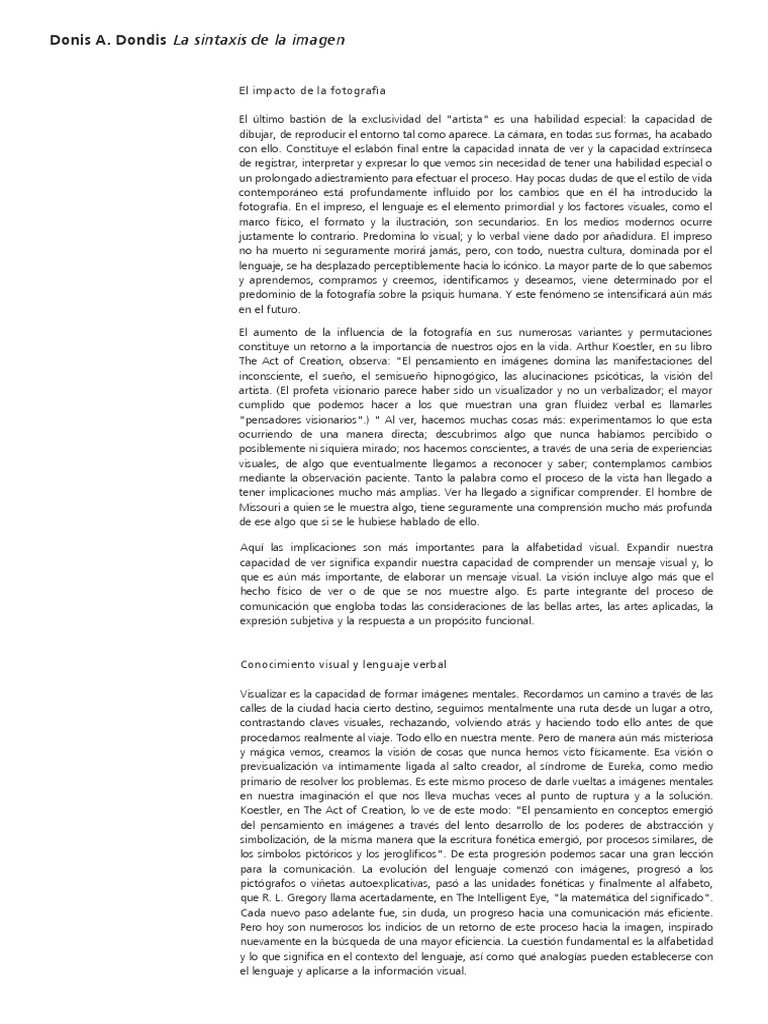 La Sintaxis de La Imagen - C3 - M2 | PDF