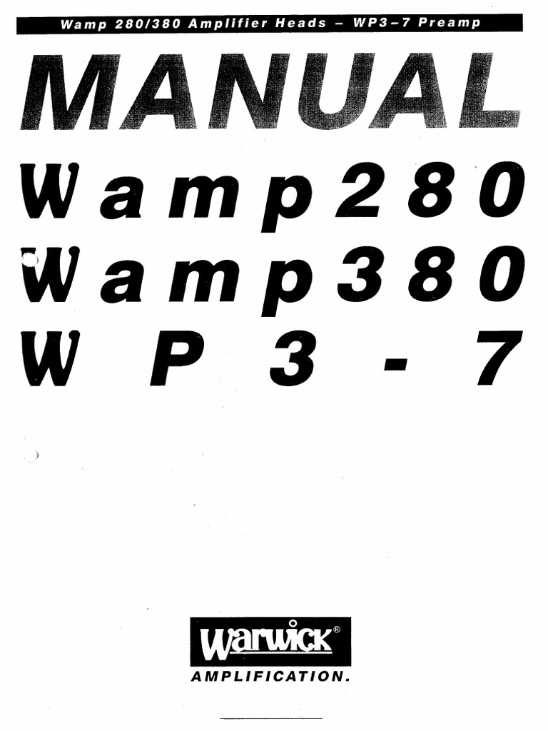 Warwick WP3-7 Preamp | PDF