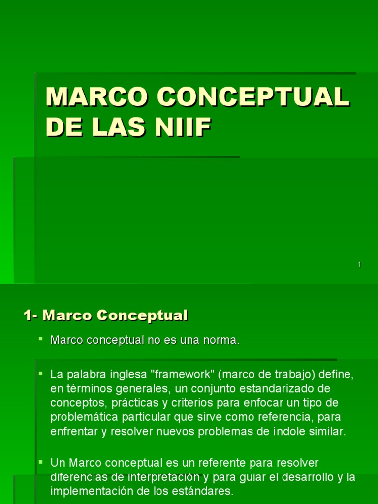 Marco Conceptual de Las Niif | PDF | Estado financiero | normas internacionales de INFORMACION ...
