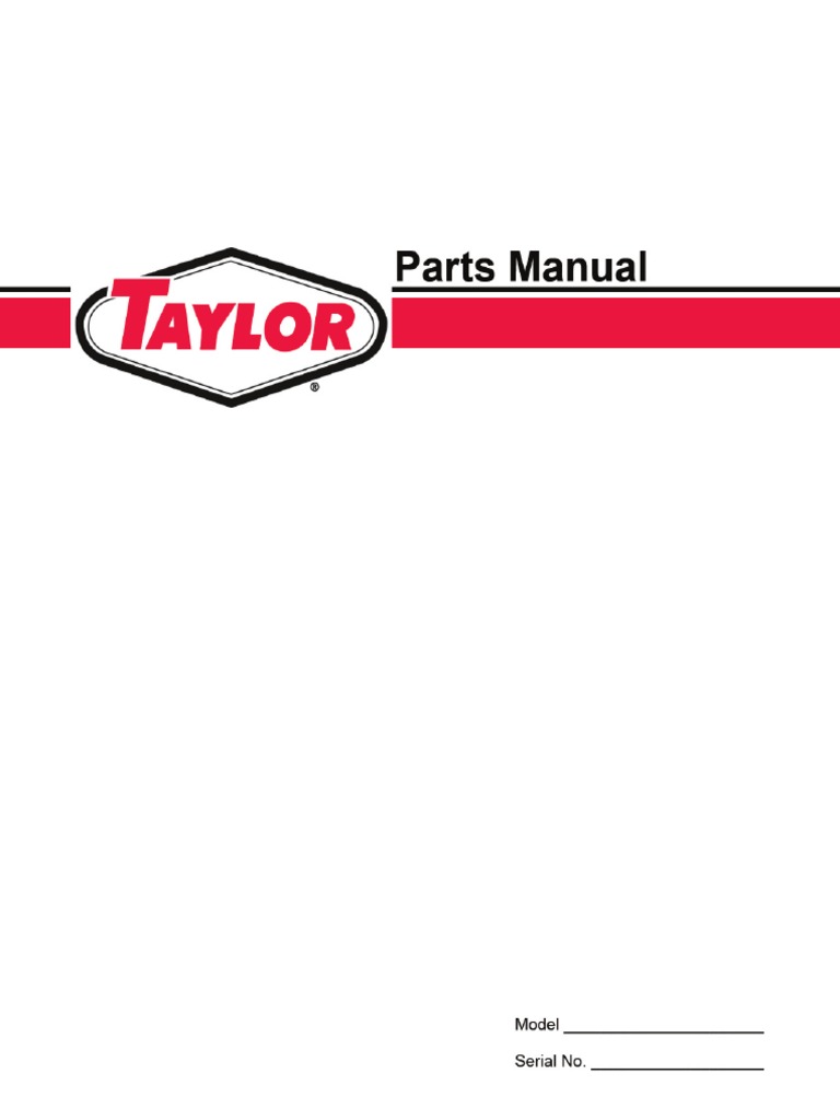Parts Manual Serial No. 21997 Taylor | PDF | Machines | Manufactured Goods