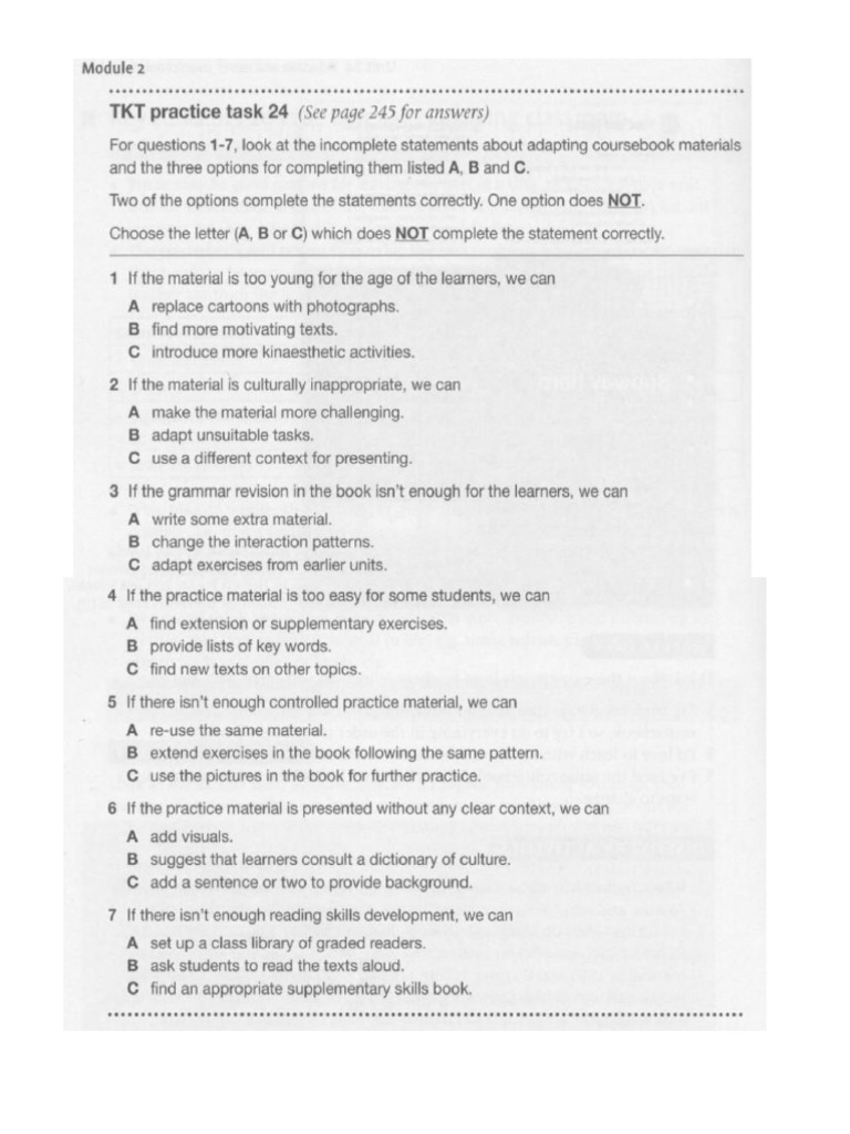 TKT Task Unit 24 Option B | PDF