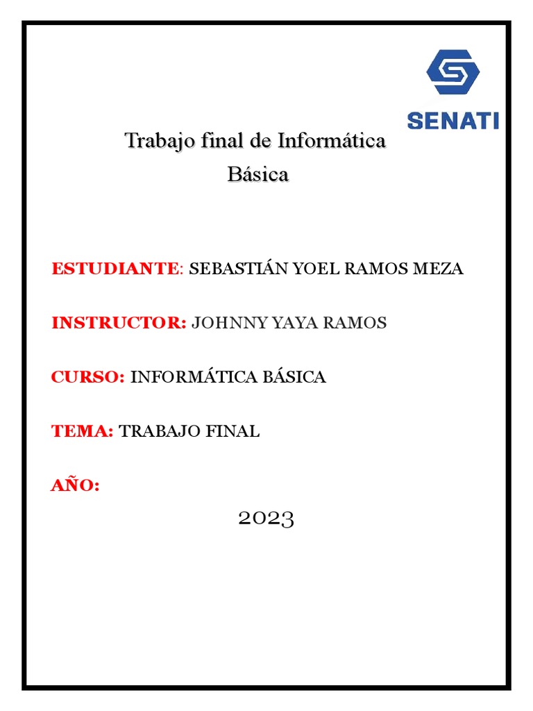 Trabajo Final de Informatica Básica | PDF