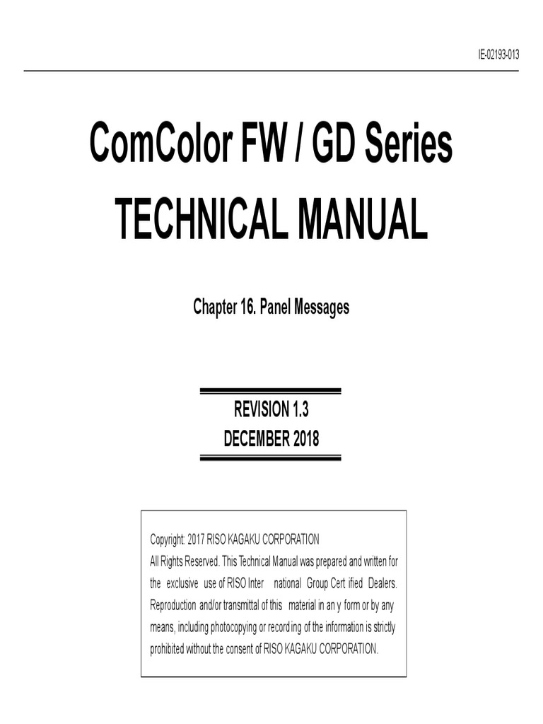 FW GD Panel Message - Rev 1.3 | PDF