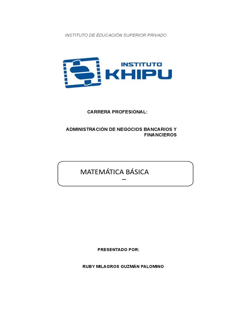 Matemáticas Basicas | PDF