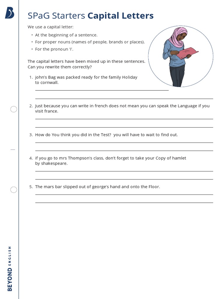 Capital Letters SPaG Practice | PDF | Language Arts & Discipline