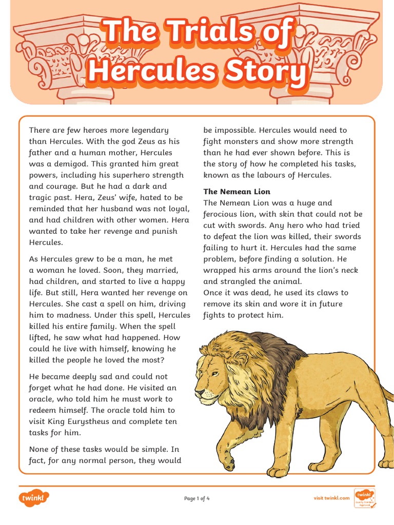 The Trials of Hercules | PDF | Argonauts | Greek Mythology
