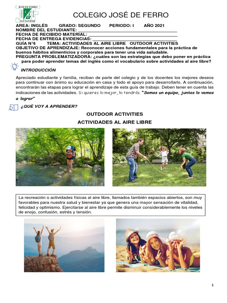Actividades Al Aire Libre | PDF