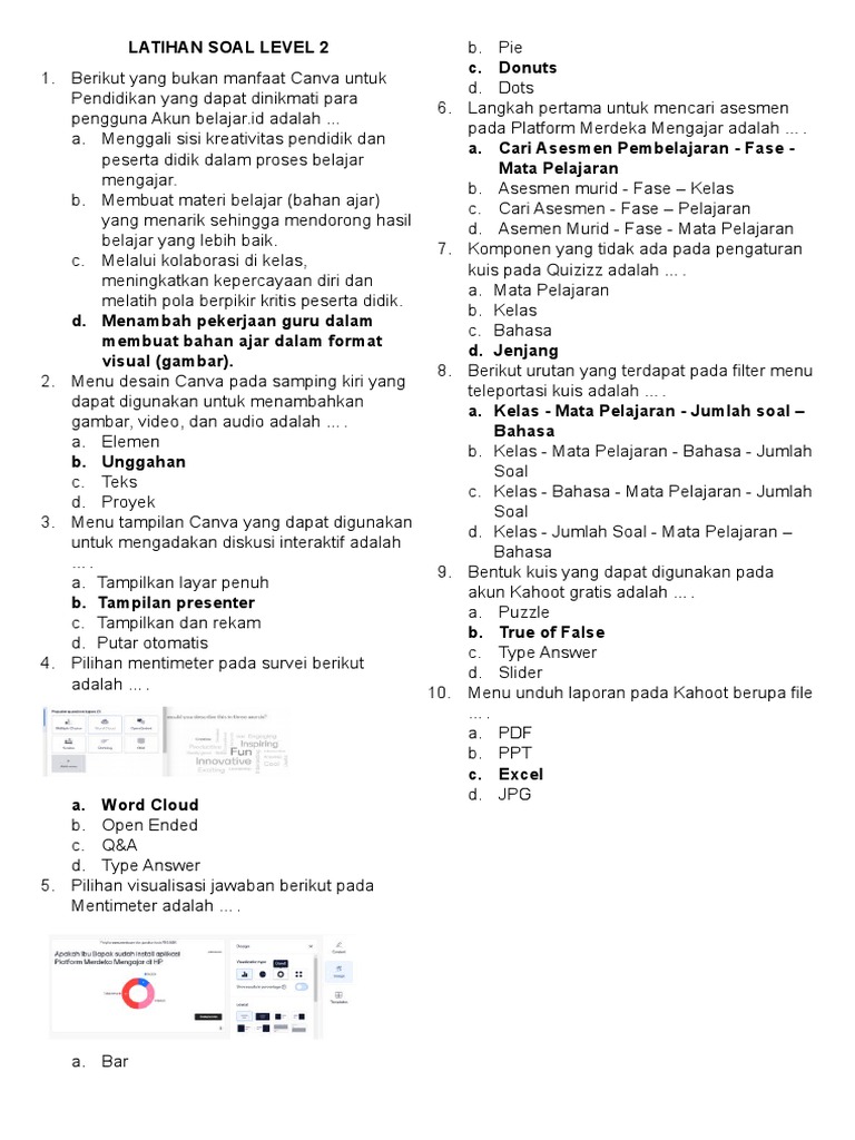 Latihan Soal Level 2 | PDF