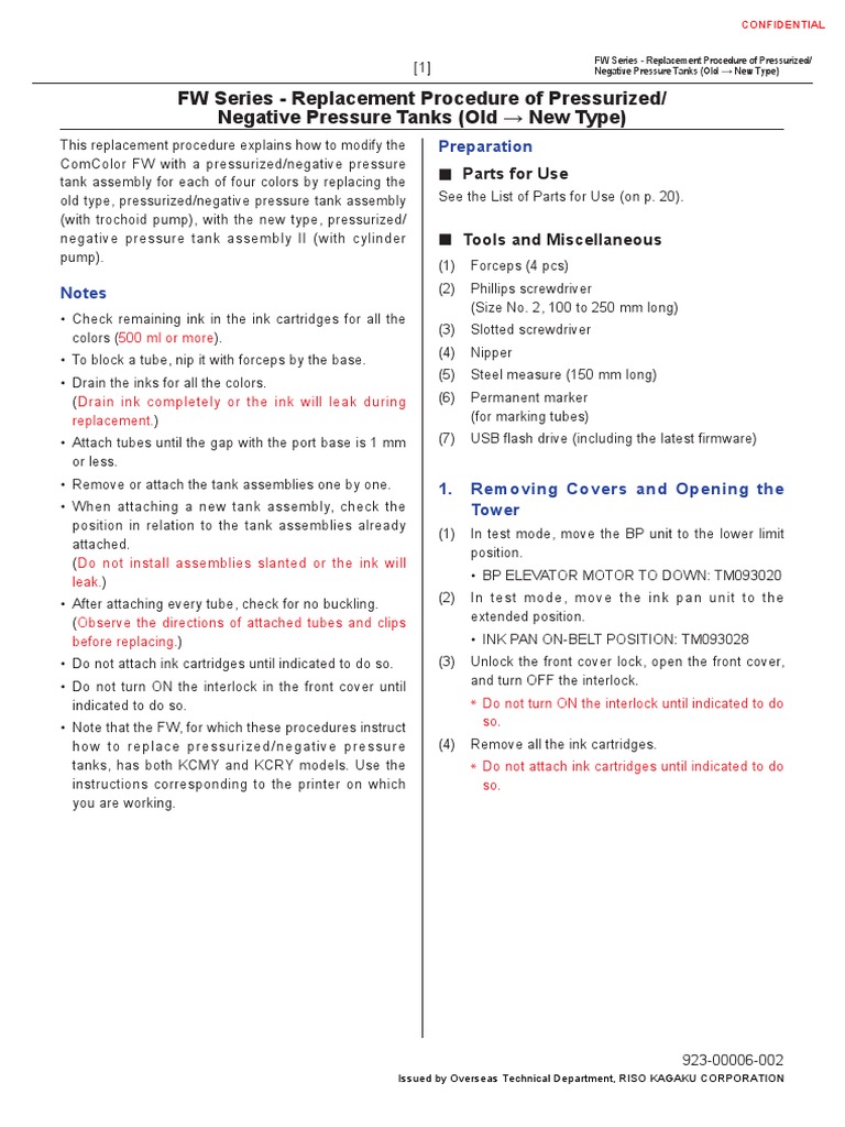 Replacement Procedure of Pressurized Negative Pressure Tanks Old-New ...