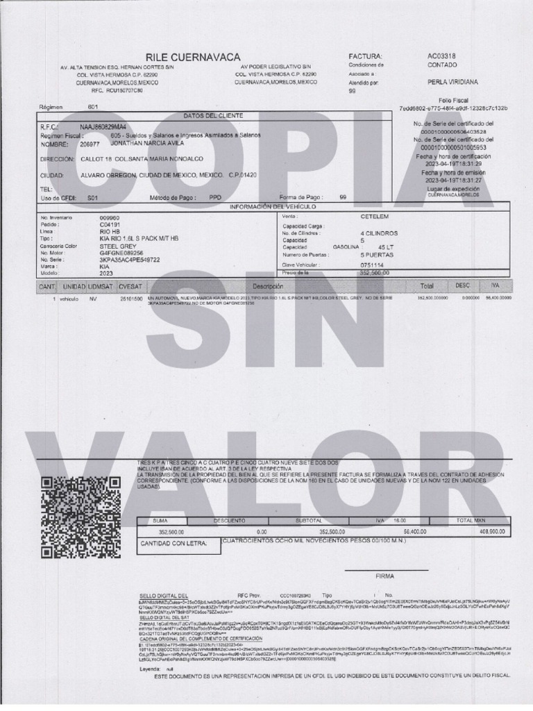Copia Sin Valor | PDF