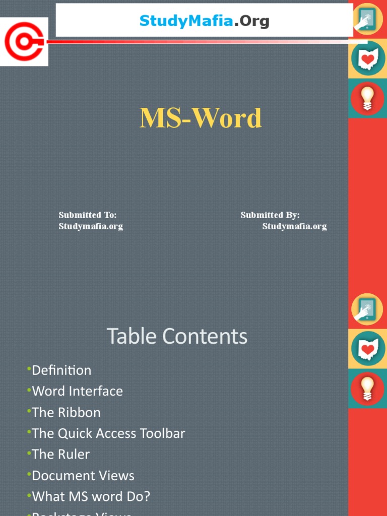 MS Word | PDF