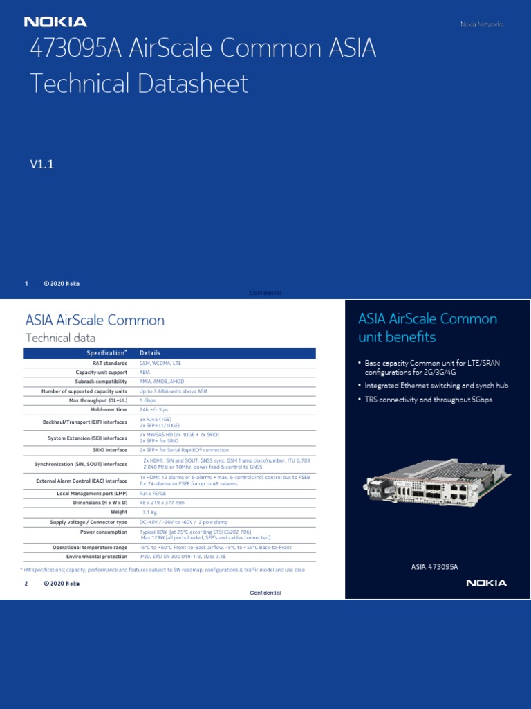 ASIA_AirScale_Common_Datasheet | PDF