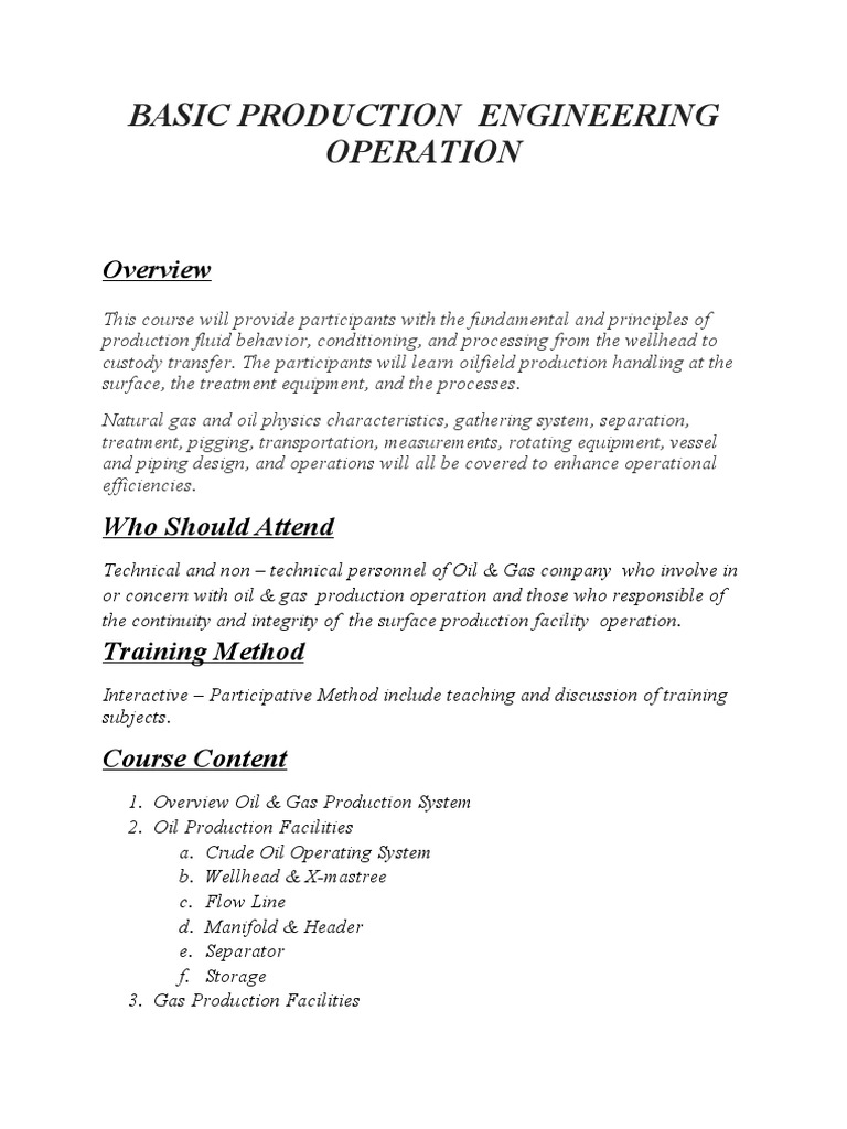 Basic Production Engineering Operation | PDF