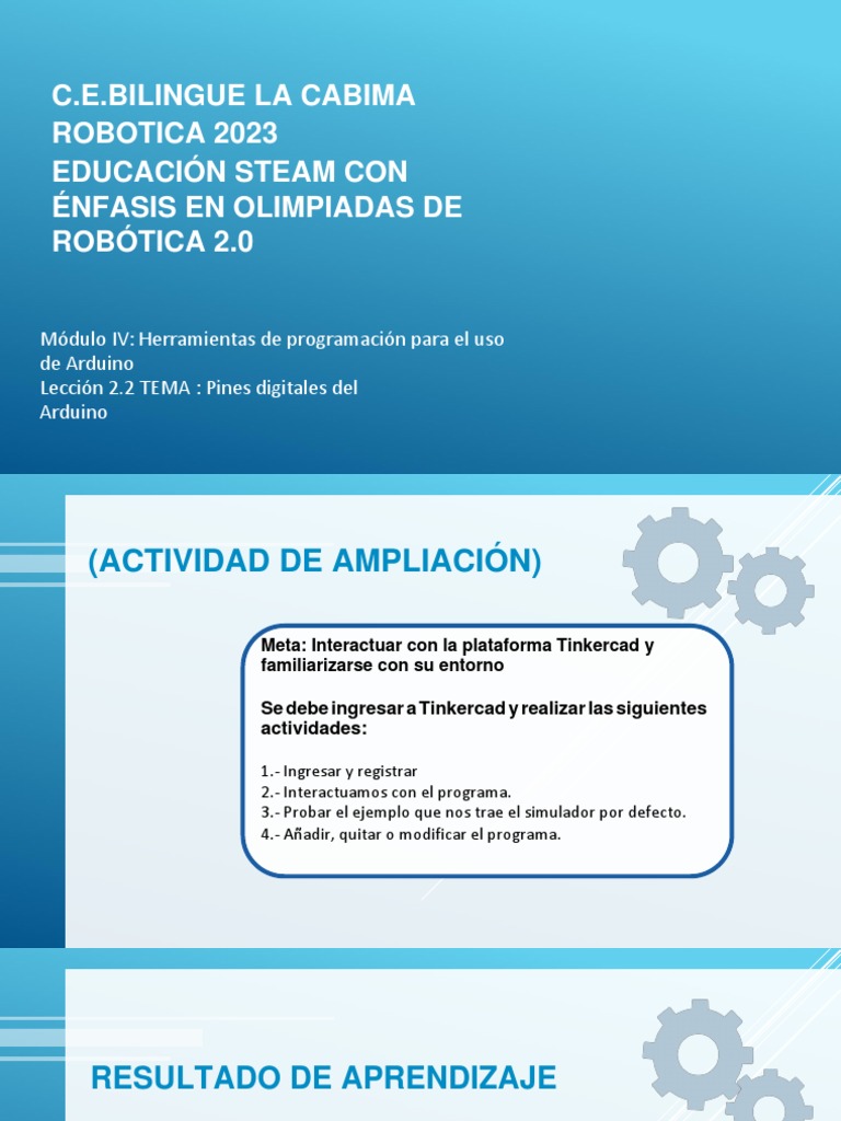 TEMA 2.2 Arduino Lección 2 | PDF | Arduino | Electrónica