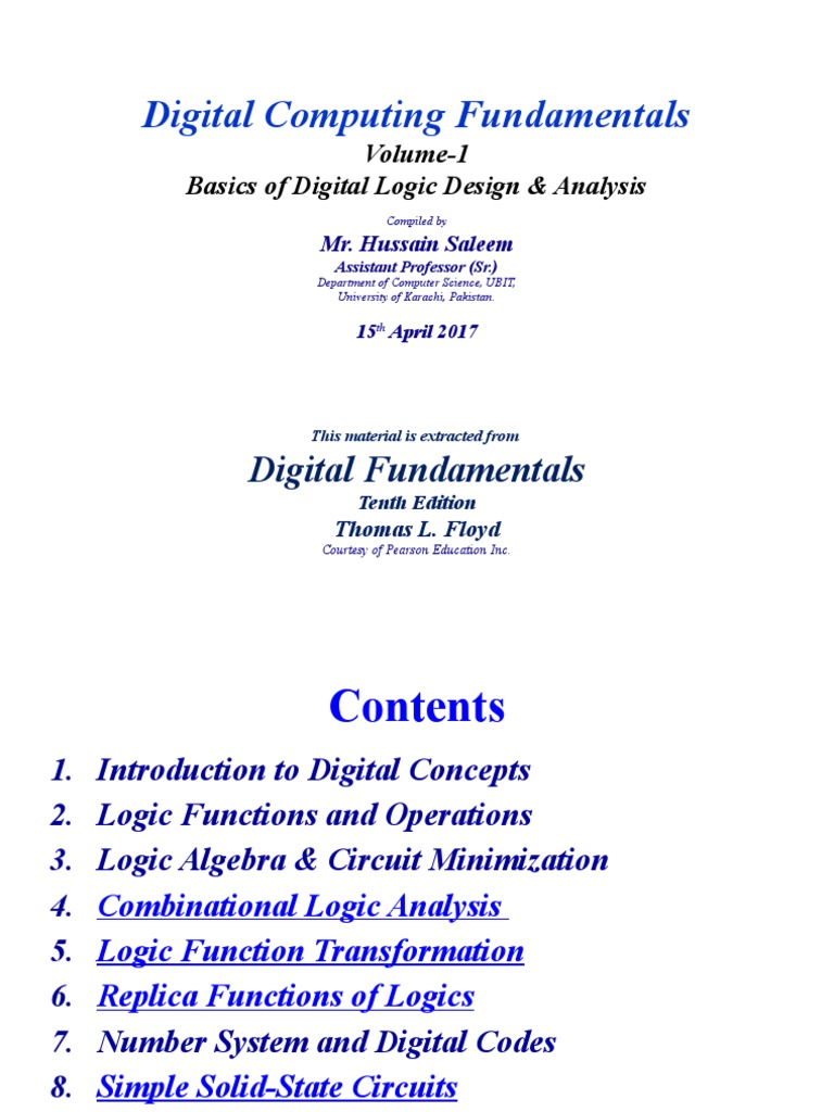 Digital Computing Fundamentals Pdf