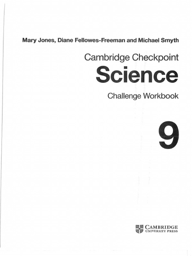 Checkpoint Cambridge Science Stage 9 Challenge Workbook | PDF