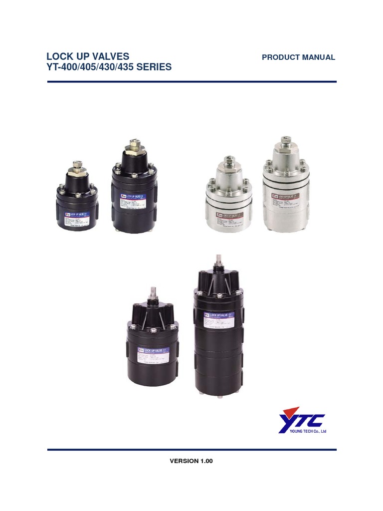 Lock Up Valves YT-400/405/430/435 SERIES: Product Manual | PDF