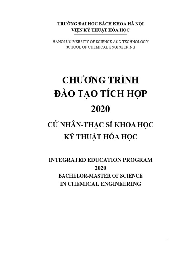 Mo Ta CTĐT Cu Nhan - Thac Si KH KTHH - Final | PDF