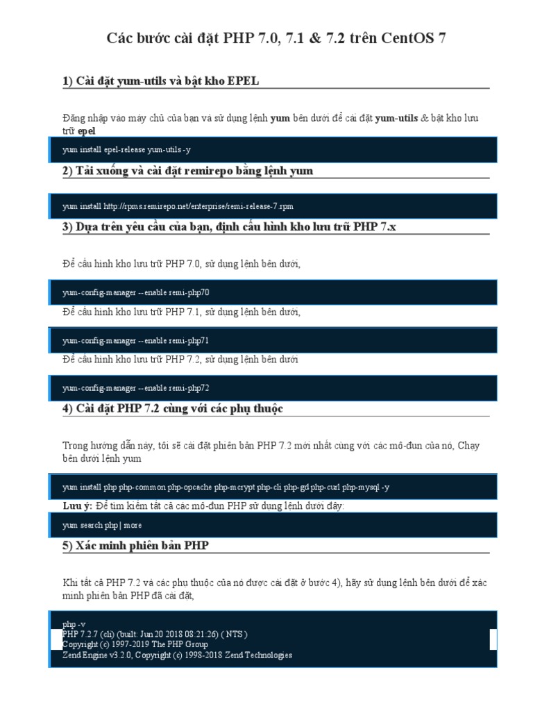 Cài đặt PHP 7.2 | PDF