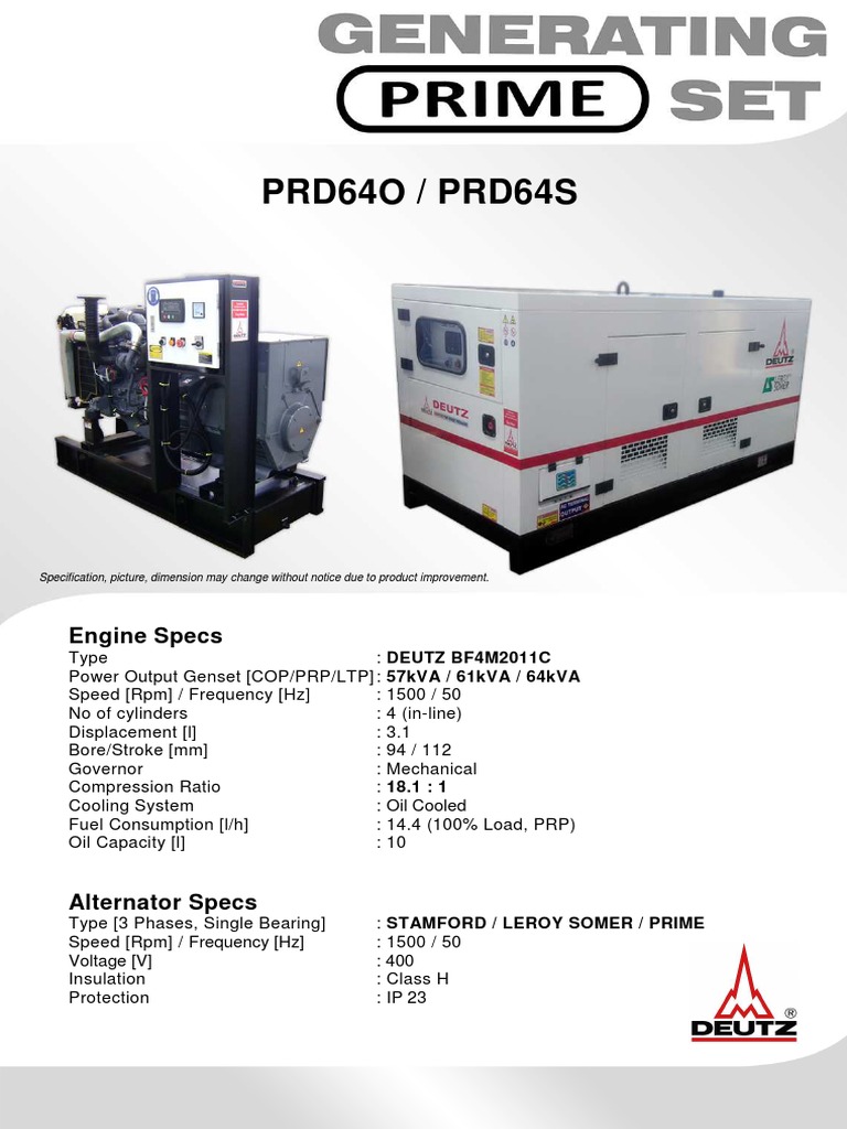 PRD64 | PDF | Engines | Power (Physics)