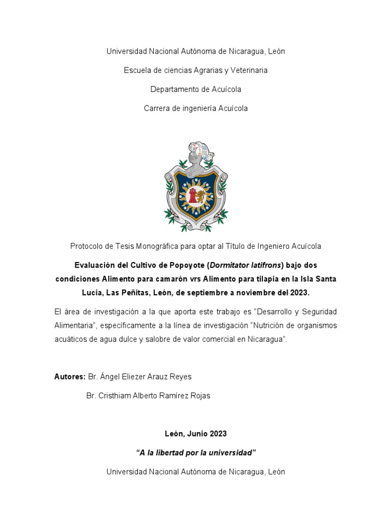 Cultivo de Popoyote: Alimentos Comparativos | PDF | Acuicultura ...