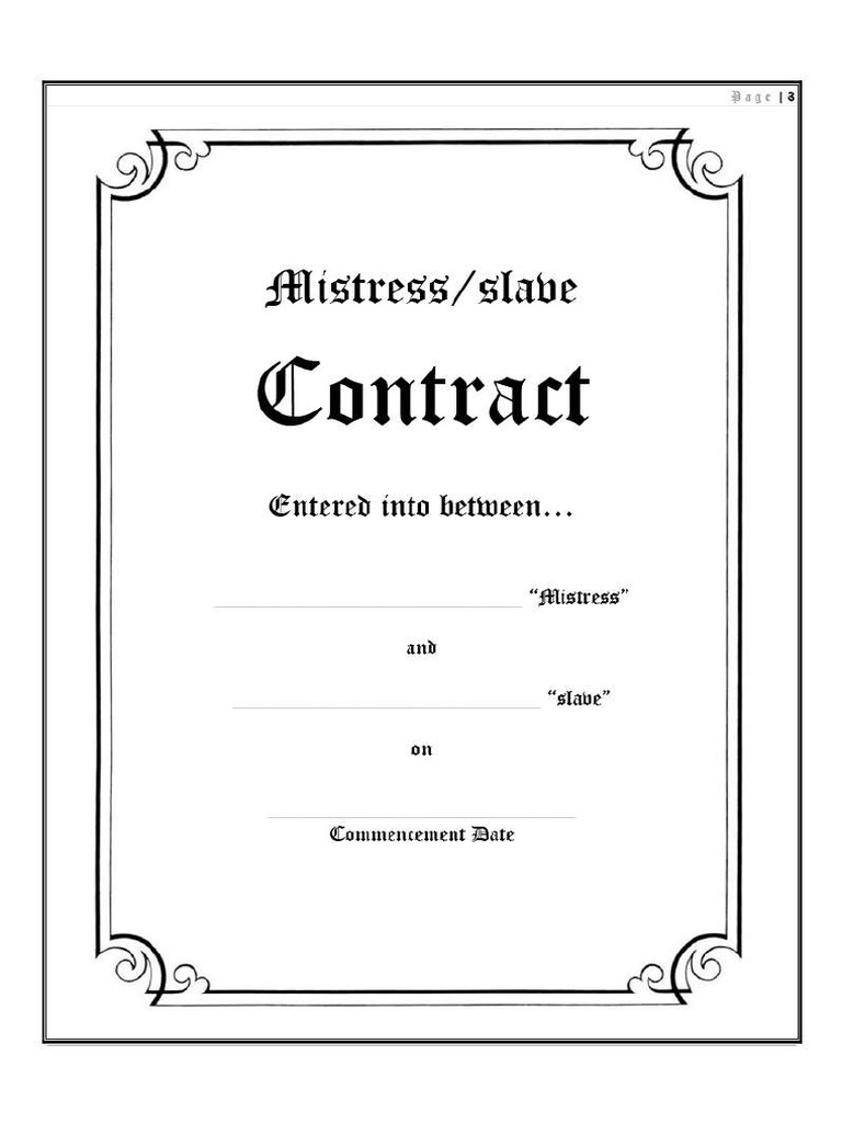 Mistress-slave-Contract-Parties-Page | PDF