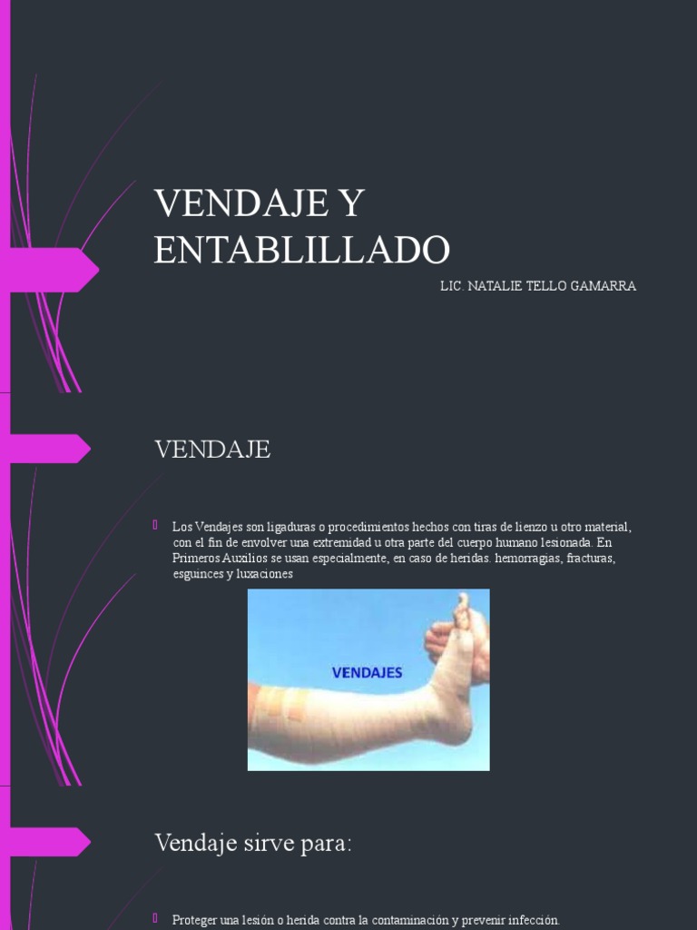 VENDAJE Y ENTABLILLADO | PDF