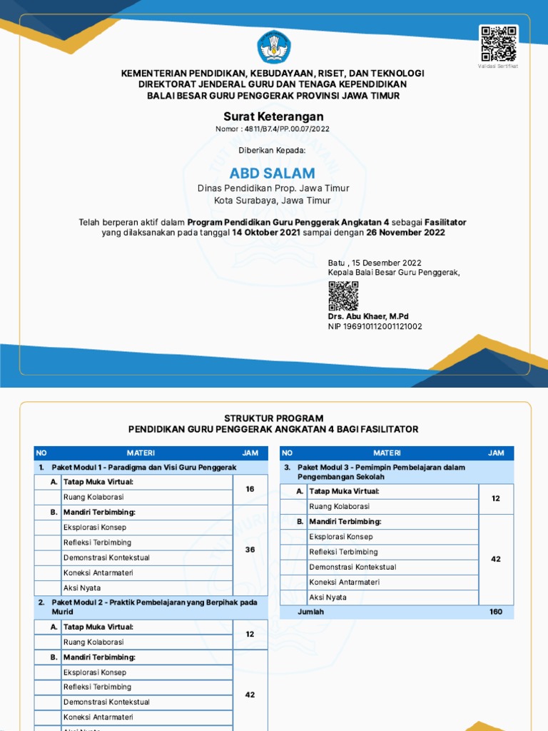 PGP - Surat Keterangan Fasilitator 273021214359402251651 | PDF