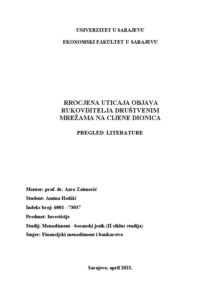 Pregled Literature | PDF