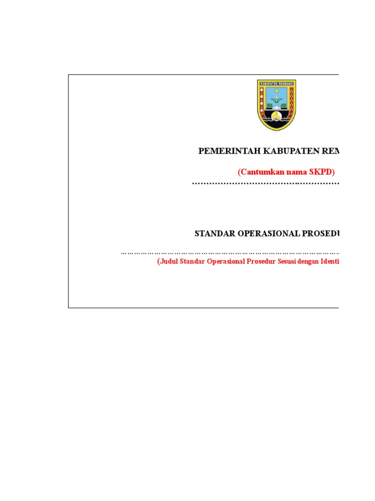 Contoh Template SOP Versi Excel | PDF