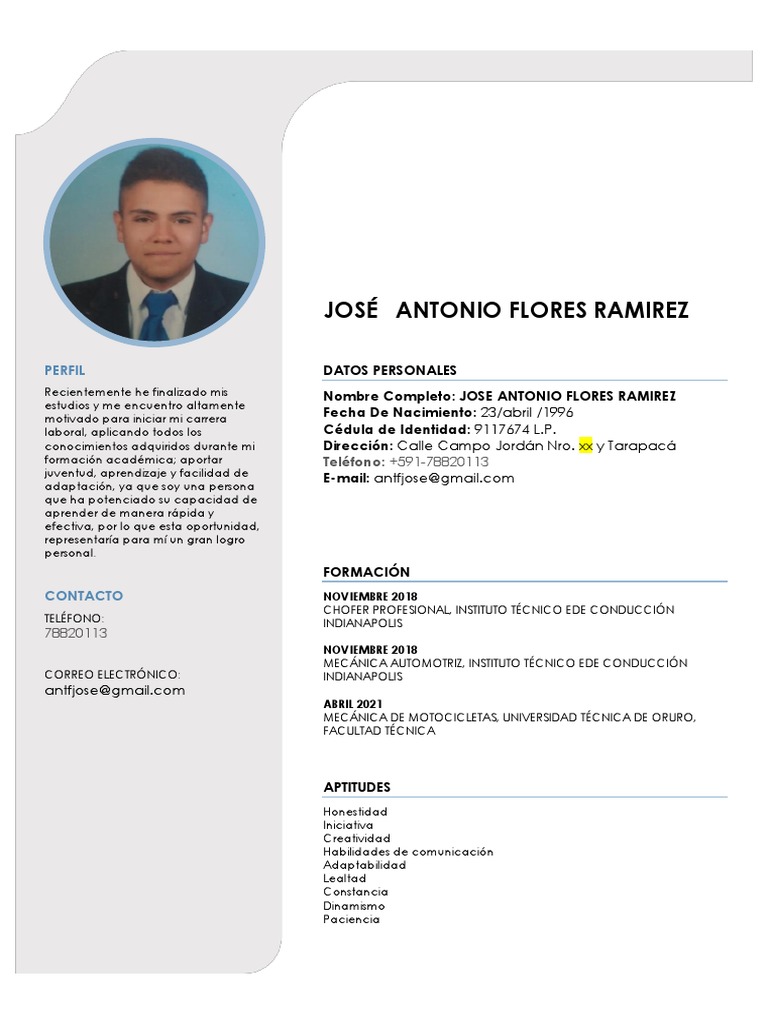 CV José Antonio Flores Ramirez | PDF
