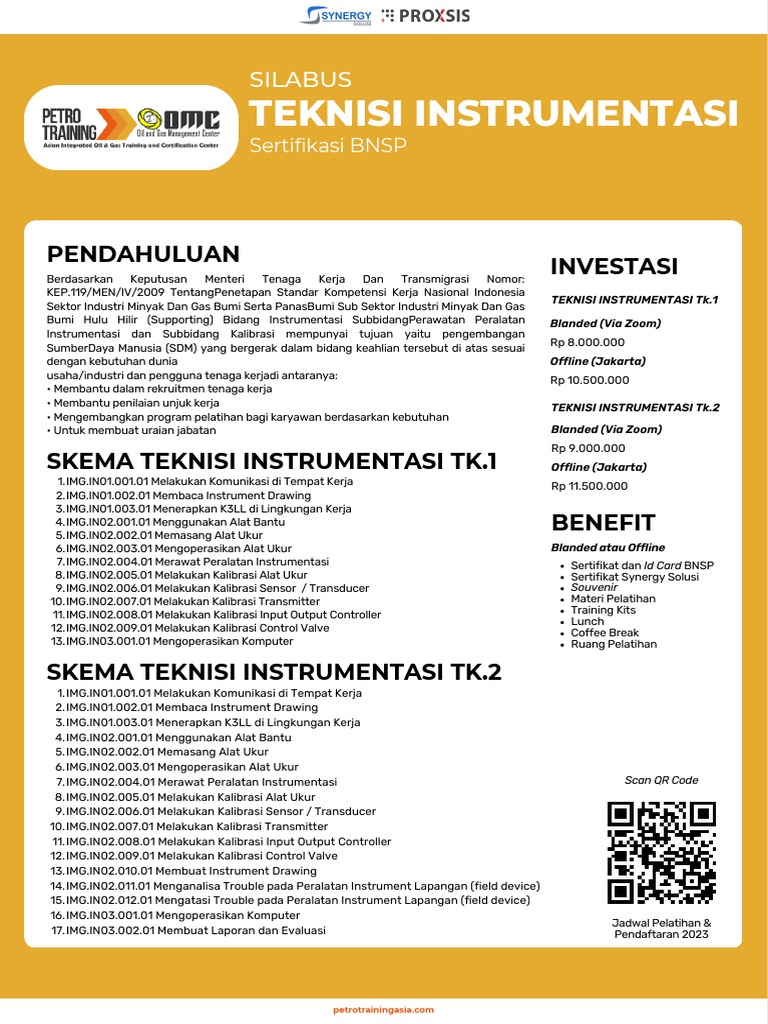 Silabus Teknisi Instrumentasi | PDF