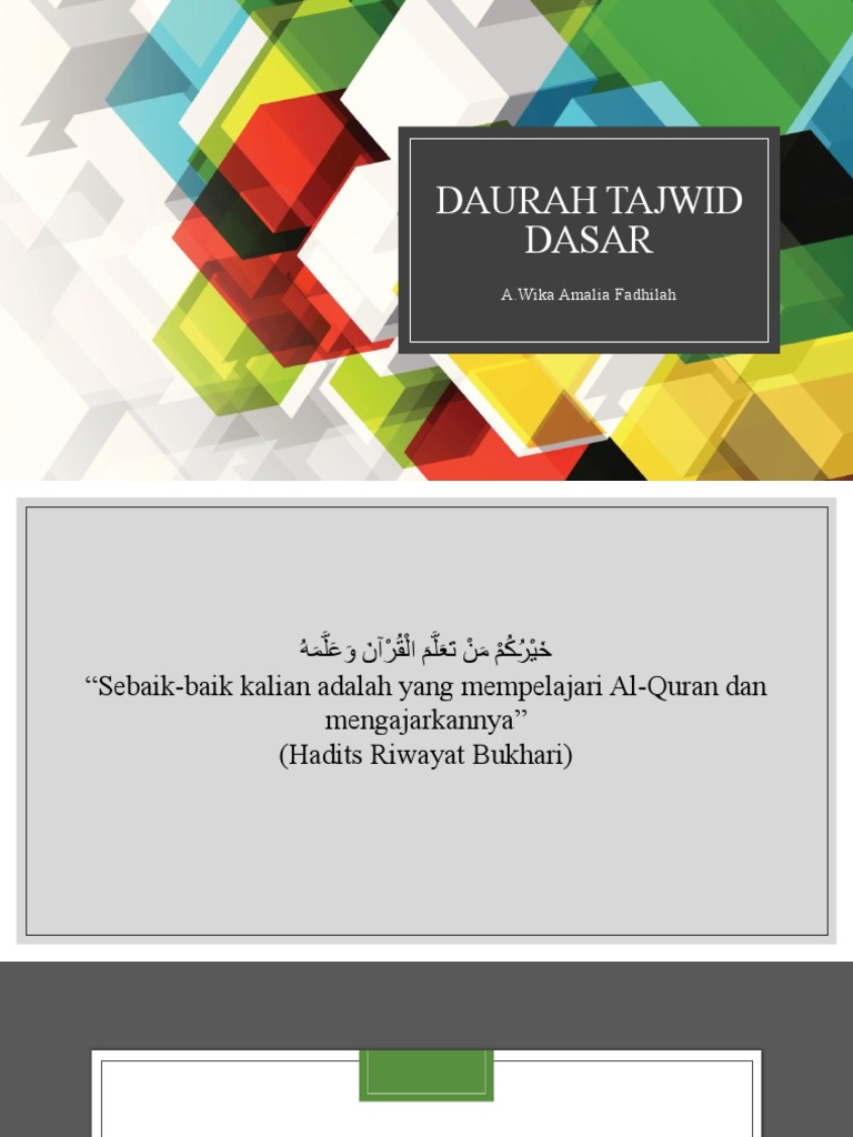 Daurah Tajwid Dasar | PDF