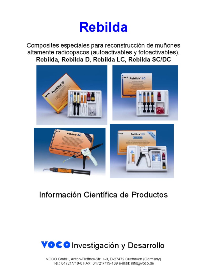 Composites Rebilda para Muñones Dentales | PDF | Compuesto Dental ...