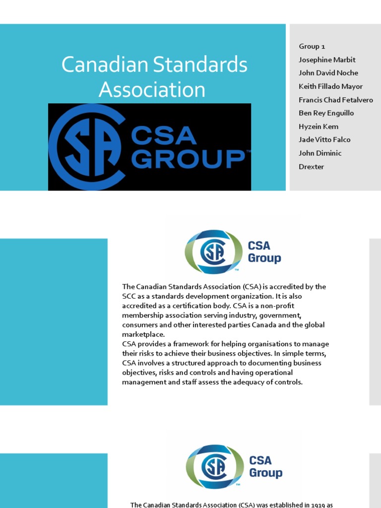 Canadian Standards Association | PDF | Standardization | Safety