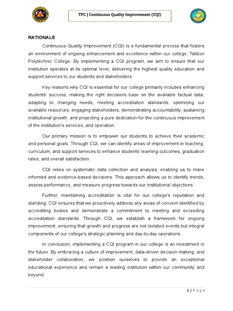 Cqi TPC | PDF