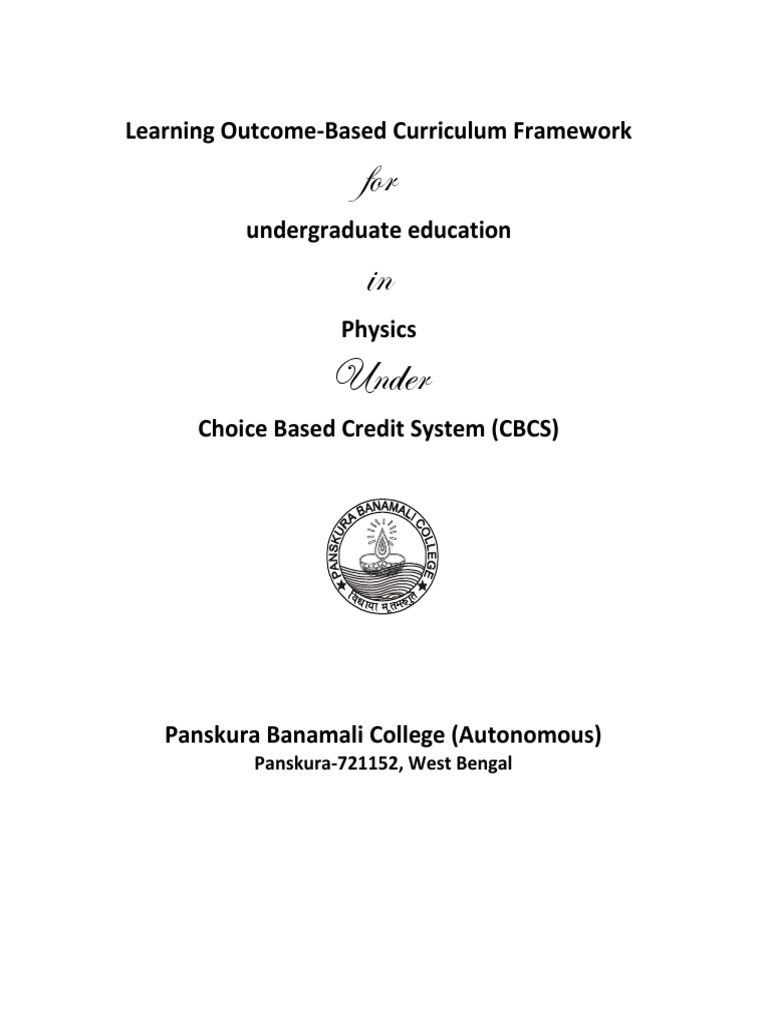 Physics (UG) | PDF | Teaching Methods & Materials | Science & Mathematics